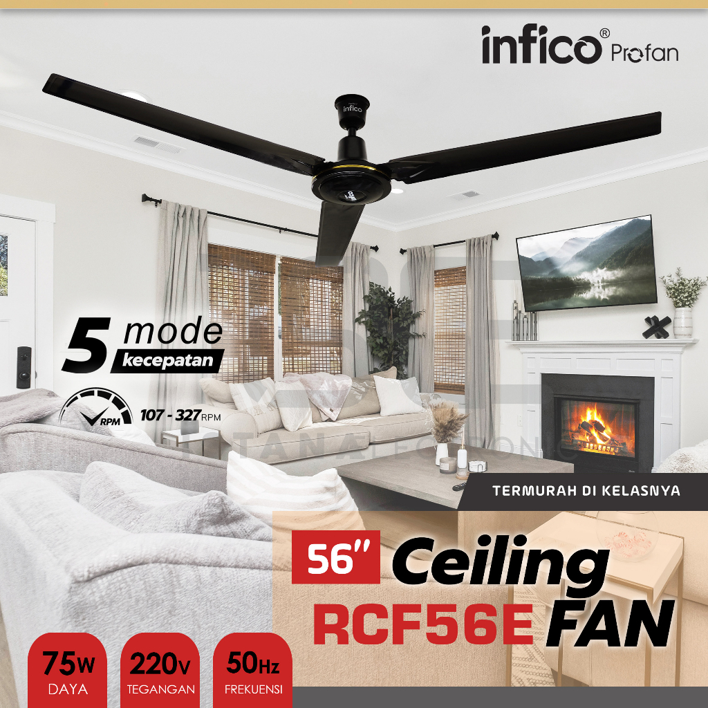Jual Kipas Angin Plafon INFICO (Ceiling Fan) 56" - Baling Besi 5 ...