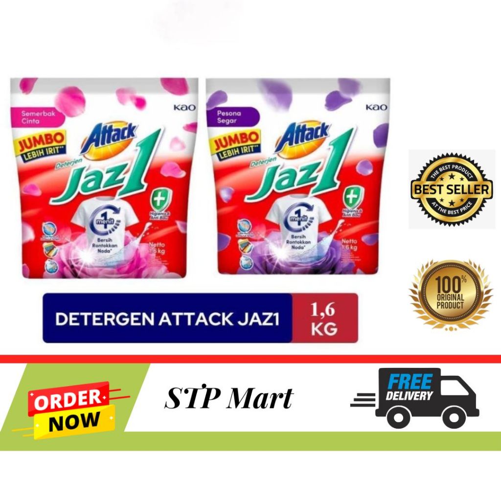 Jual ATTACK JAZ 1 Deterjen Bubuk 1.5kg all varian // Attack bubuk // DETERJEN BUBUK TERMURAH ...