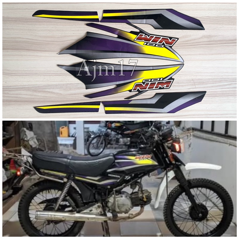 Jual STIKER STRIPING HONDA WIN 2004 HITAM KUNING | Shopee Indonesia