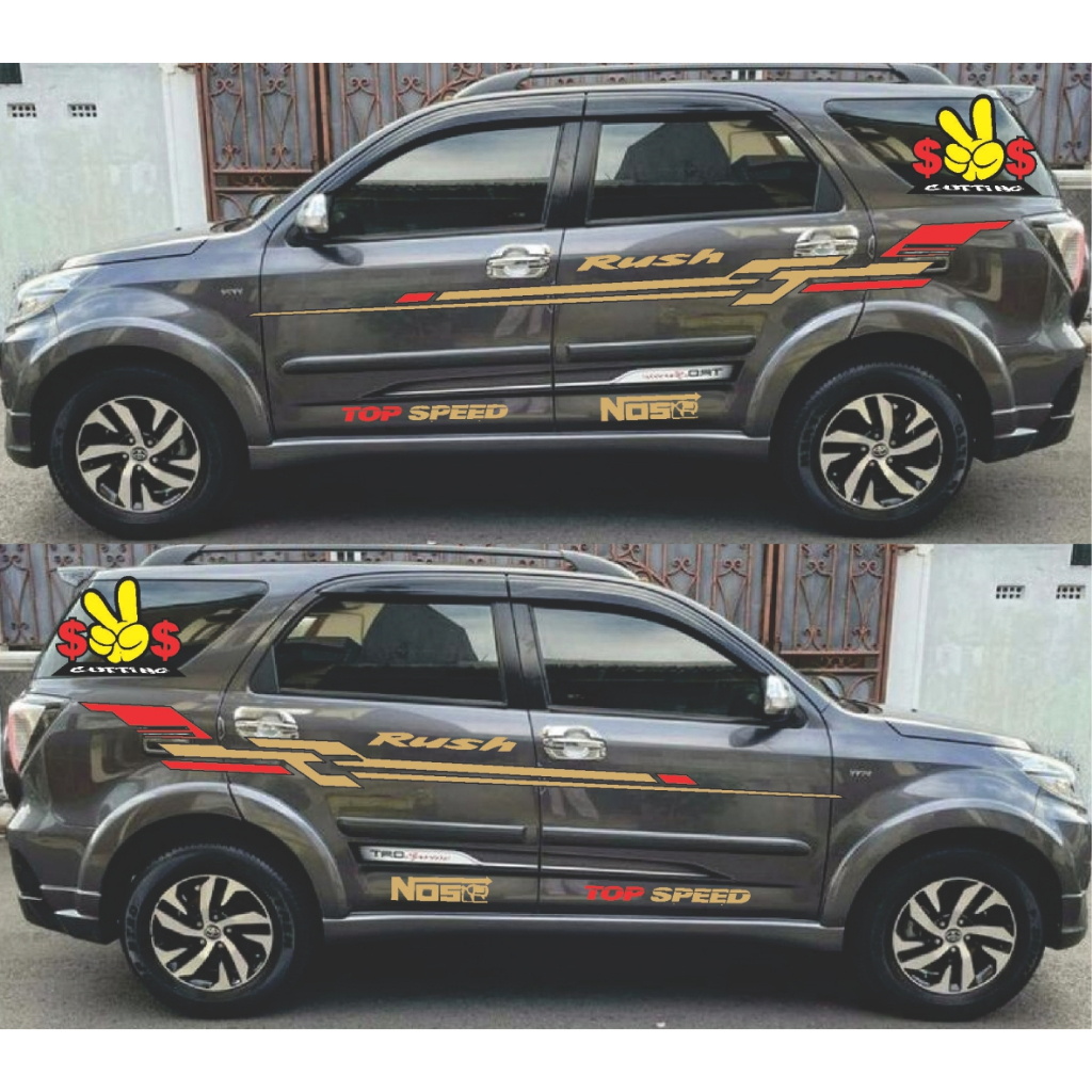 Jual Stiker Mobil Rush Model Simple Top Speed | Shopee Indonesia