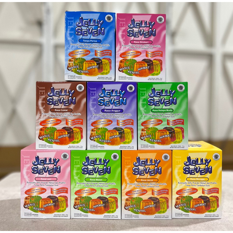 Jual Jelly Seven 14gr kecil Agar-agar isi12 | Shopee Indonesia