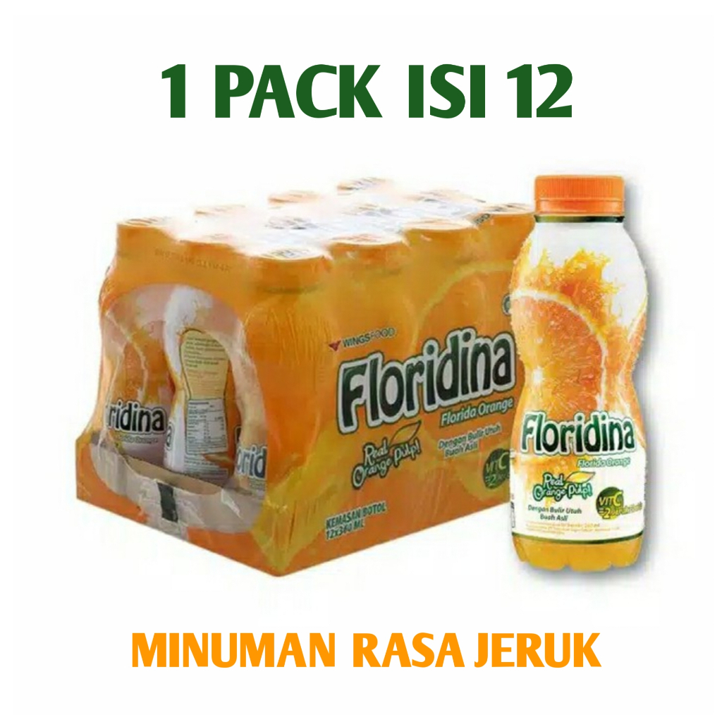 Jual (1 PAK) FLORIDINA ORANGE BOTOL 12 PCS X 350ML PAK DUS LUSIN COCO ...