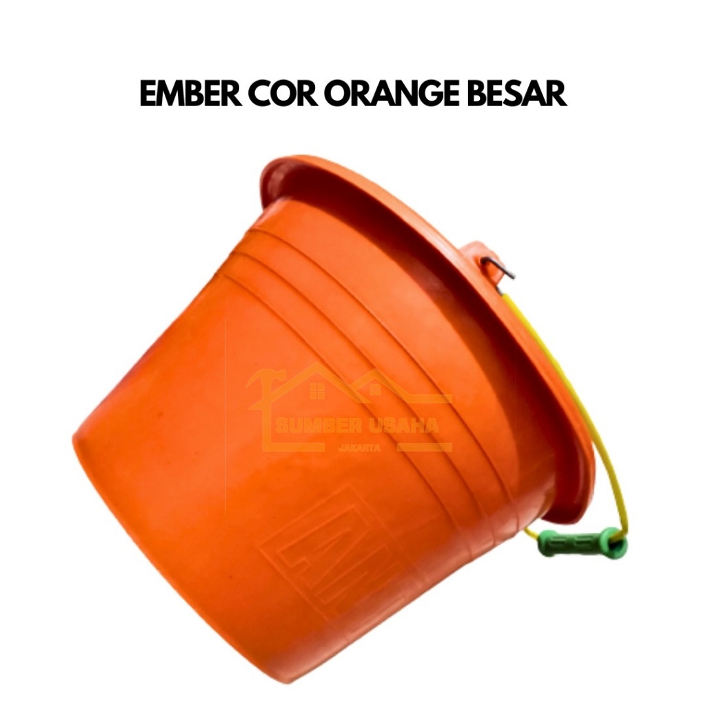 Jual Ember cor merah besar / ember cor besar / ember murah 18 inch SUJ ...