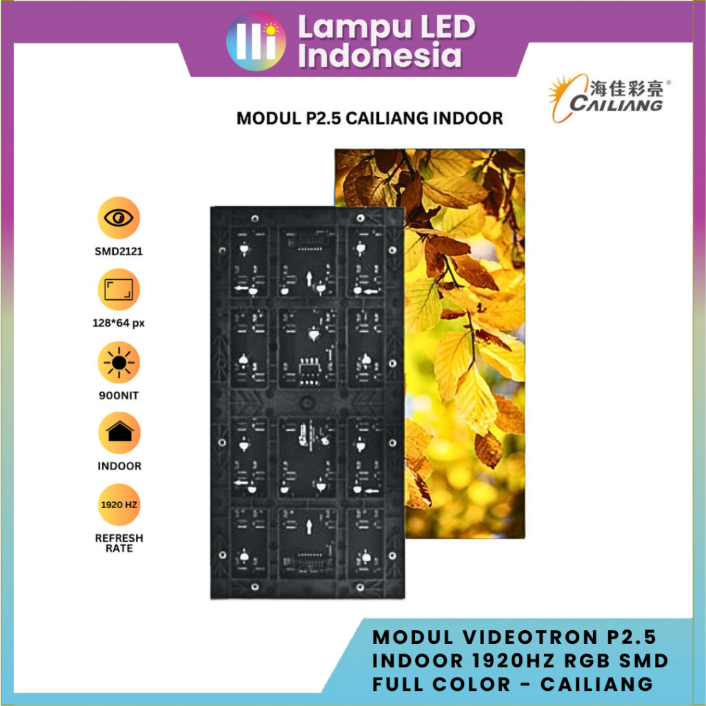 Jual MODUL VIDEOTRON P2.5 INDOOR 1920Hz RGB SMD FULL COLOR CAILIANG ...