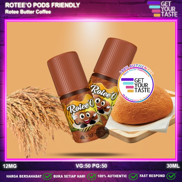 Jual Liquid Rotee'o Roti Butter Coffee Pods Friendly 30ML Rotee O by ...