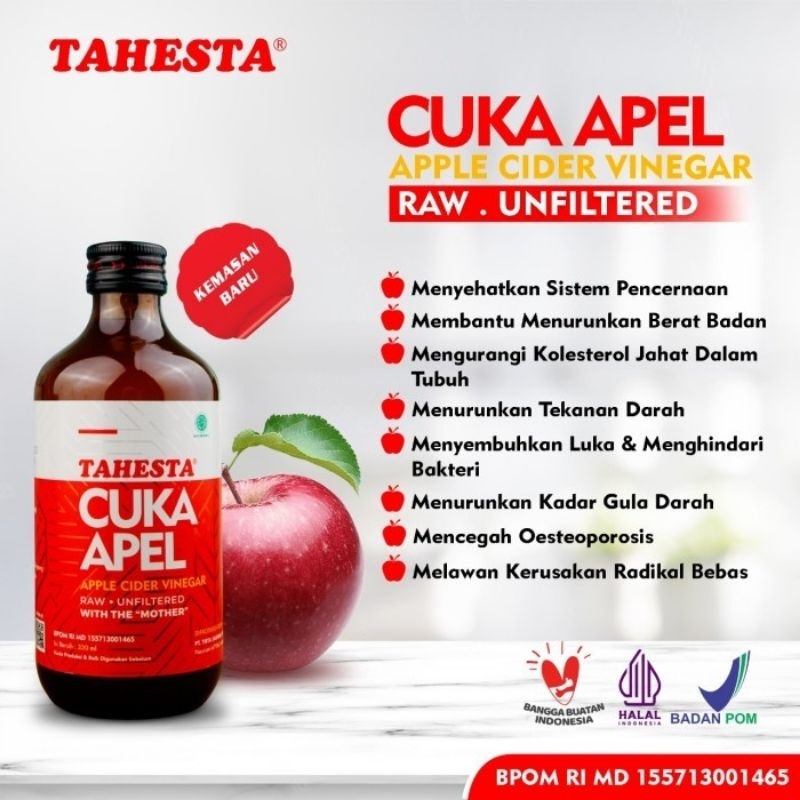 Jual Cuka Apel TAHESTA / MAKKATA / ALBAIK - BPOM HALAL Murni 100% Alami ...