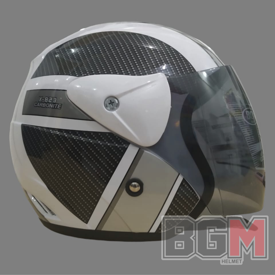 Jual Helm Evo Nuvo Motif carbon SNI Dewasa Polos Hitam Doff - Helm SNI ...
