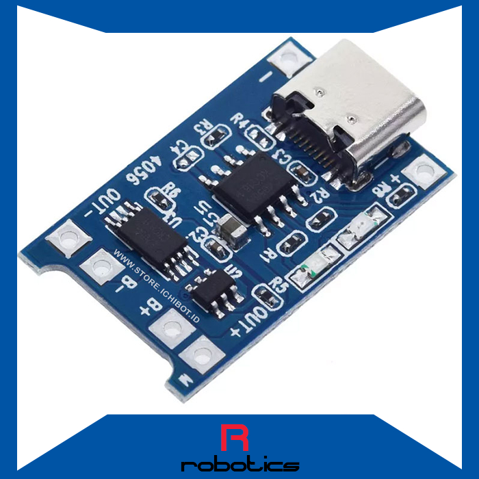 Jual TP4056 Lithium Battery Charging Output 5V 1A Type C USB Charger ...