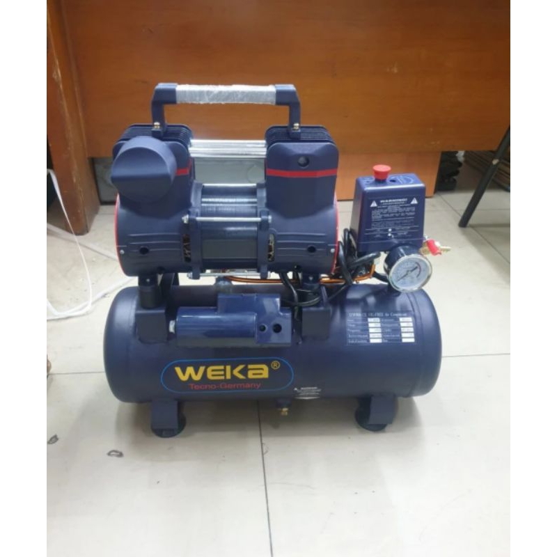 Jual kompresor angin silent 1,3hp 12liter WEKA Oiless compressor 1,3hp ...