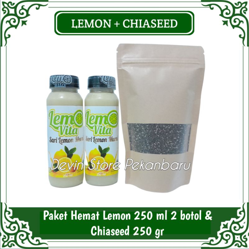 Jual Paket Hemat Lemovita 250 mL (2 botol) + Chiaseed 250 gram / Jus ...