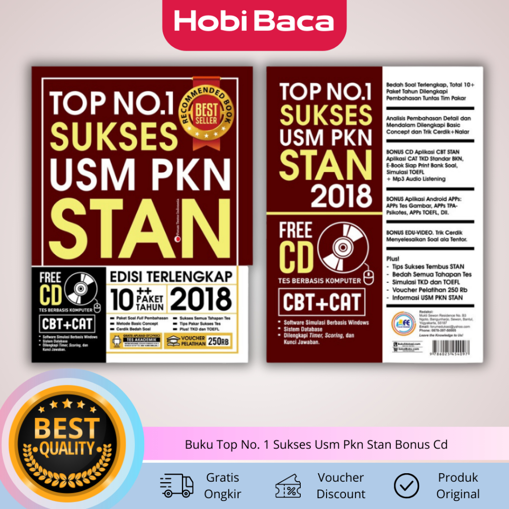 Jual Buku Top No. 1 Sukses Usm Pkn Stan Bonus Cd | Shopee Indonesia