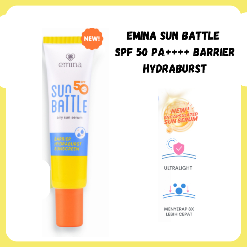 Jual Emina Sun Battle Spf 50 Pa++++ Barrier Hydraburst Sunscreen 30ml ...