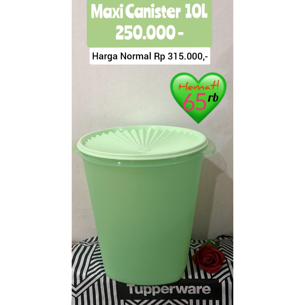 Jual TUPPERWARE MAXI CANISTER 10L - WADAH PENYIMPANAN BESAR(KERUPUK ...