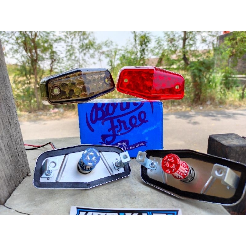 Jual STOPLAMP RUNNING CB 100 CB 125 BSA SEDANG MICA SMOKE MERAH PUTIH ...