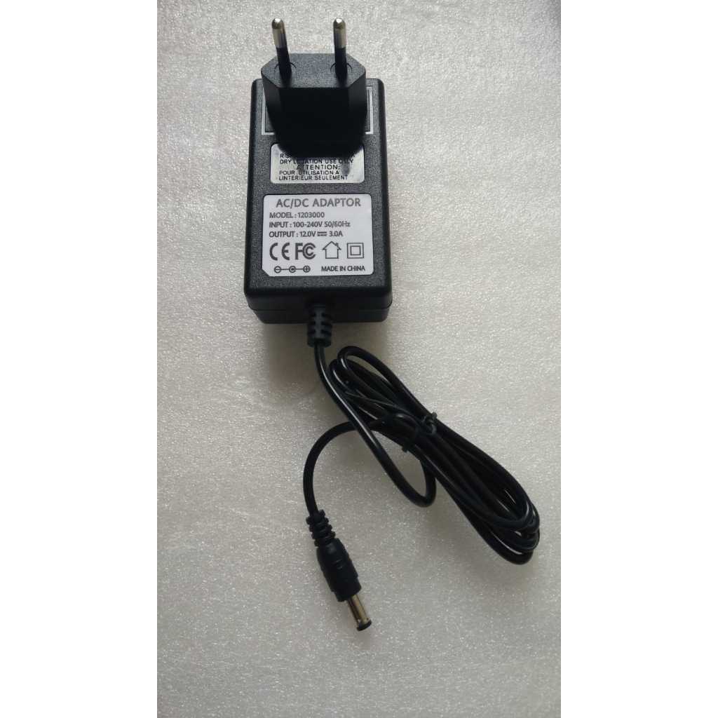 Jual AC/DC ADAPTER 12.0V 3.0A model : 1203000 | Shopee Indonesia