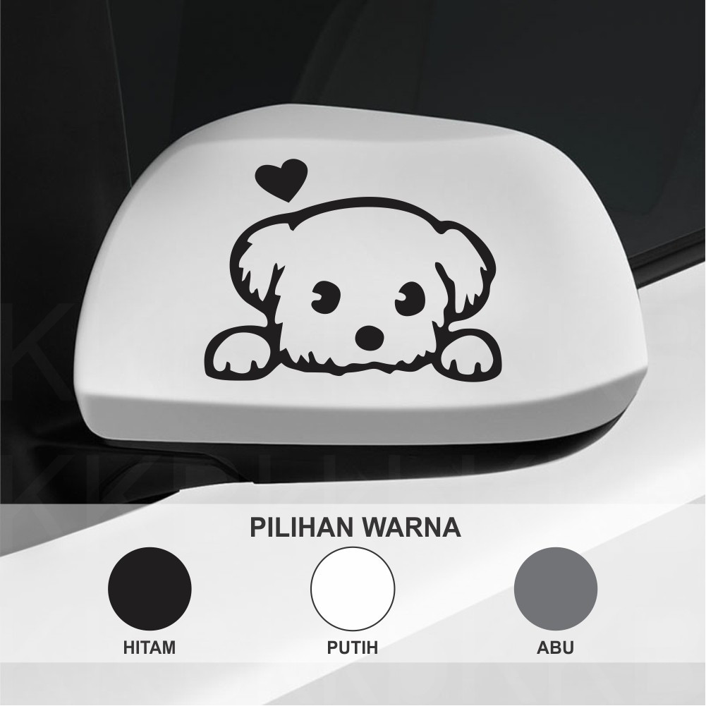 Jual Stiker Spion Mobil Anjing Pudel Stiker Cutting Sticker Mobil ...