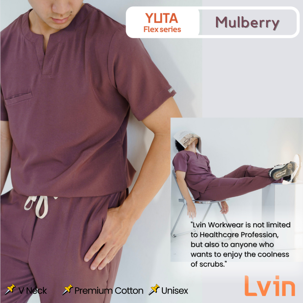 Jual [ Lvin ] FLEX V - YUTA - Baju OKA V neck / Baju Jaga / Set Baju ...