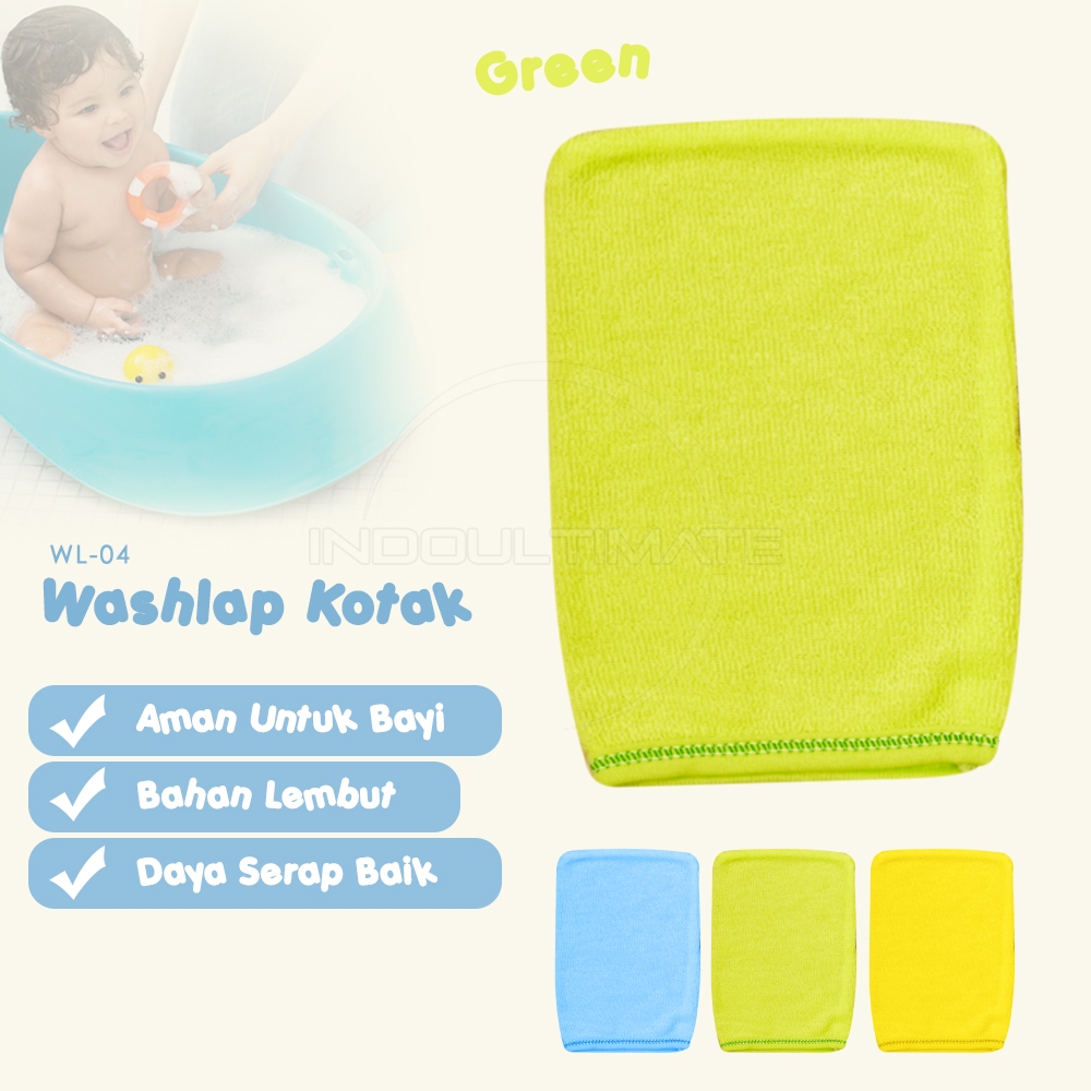 Jual (6PCS) Waslap Bayi Single Layer Kotak Lap Mandi Bayi Wash Lap ...