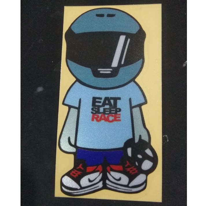 Jual stiker printcut eat sleep race | Shopee Indonesia
