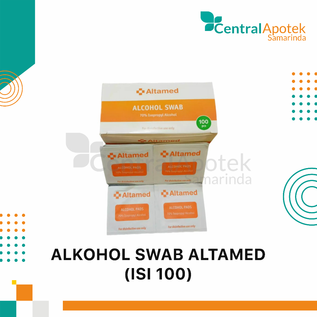 Jual Alcohol Swab Altamed isi 100 Lembar / Kotak / Tisu Alkohol Untuk ...