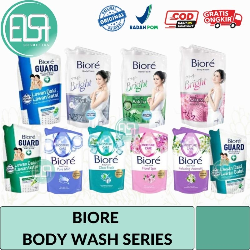 Jual Biore body wash/biore guard/biore scrub/biore flora spa/ biore ...