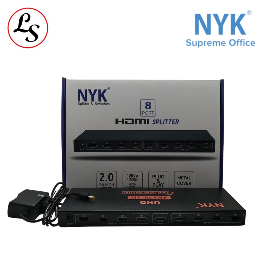 Jual NYK HDMI SPLITTER HDCP FullHD 3D 4Kx2K 4K x 2K UHD 2 4 8 Ports ...