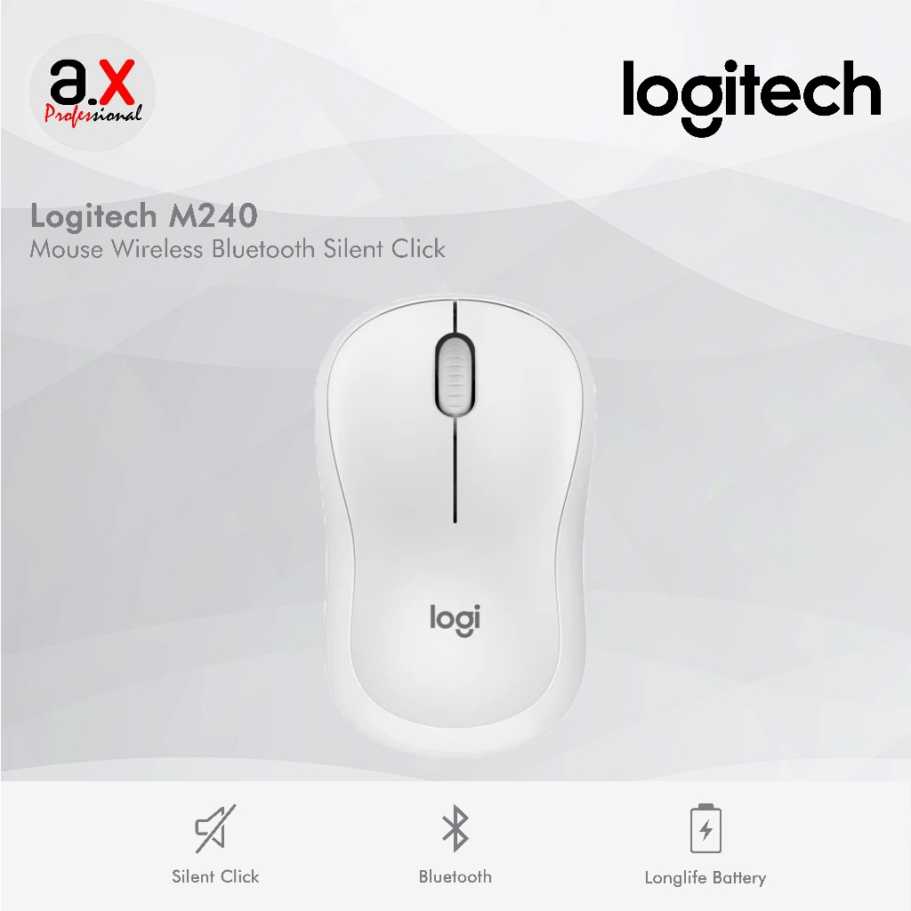 Jual Logitech M240 Mouse Wireless Bluetooth Silent Click | Shopee Indonesia