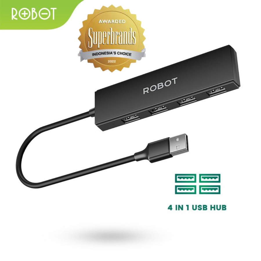 Jual ROBOT H130 4 Ports USB HUB 25cm Portable Multi Function | Shopee ...