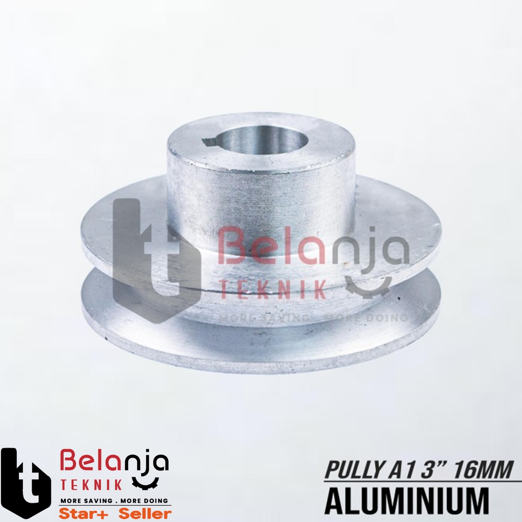 Jual Pully Alumunium A 1 Jalur 3" As 16 mm Pulley Puli A1 3 Inch As ...