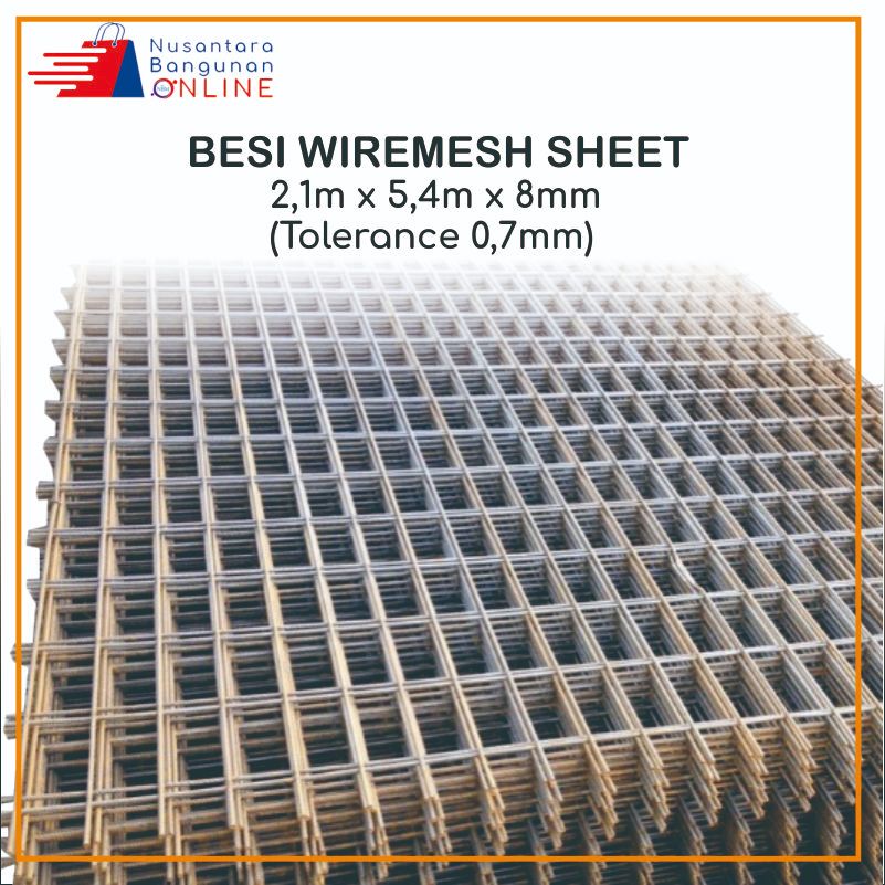 Jual Besi Wiremesh Sheet 2,1m x 5,4m x 8mm Tolerance 0,7mm | Shopee ...