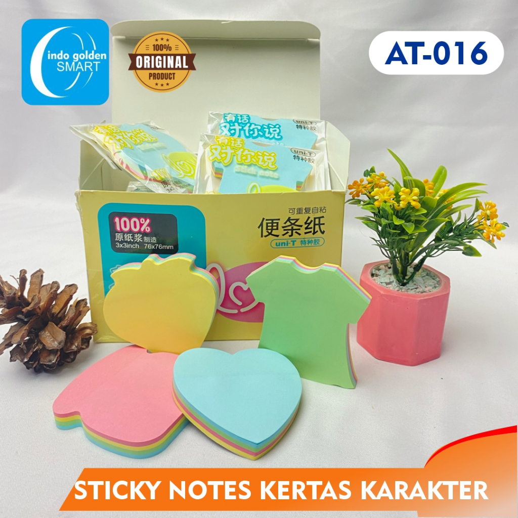 Jual Sticky notes karakter memo stick kertas memo tempel AT-016 ...