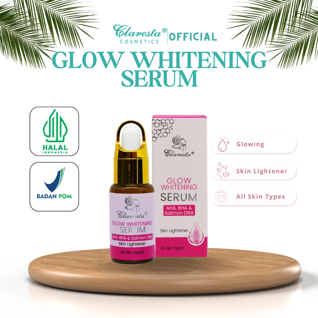 Jual Claresta Glow Body Whitening Serum SALMON DNA Booster Serum ...
