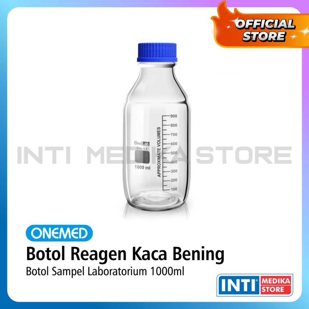 Jual ONEMED - Botol Reagen Kaca Bening Sampel Laboratorium | Reagent ...