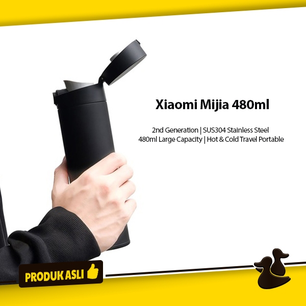 Jual Xiaomi Mijia Vacuum Flask Bottle 480ml Botol Minum Thermos Stainless Steel Original ...