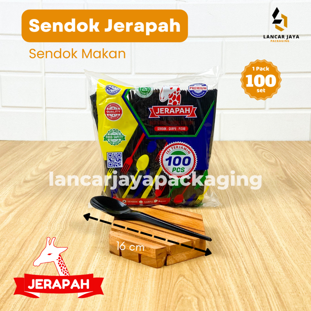 Jual [100 PCS] Sendok Garpu Makan Plastik Putih Bening Transparan Hitam ...