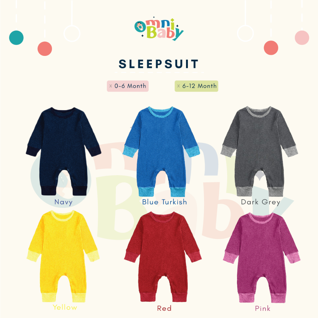 Jual OMNIBABY Sleepsuit Bayi Newborn - Piyama Tidur Bayi 0-1 Tahun SNI ...