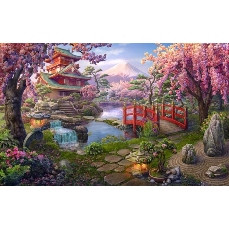 Jual hiasan dinding lukisan cetak pemandangan kastil sakura japan plus ... Jual hiasan dinding lukisan cetak pemandangan kastil sakura japan plus ...