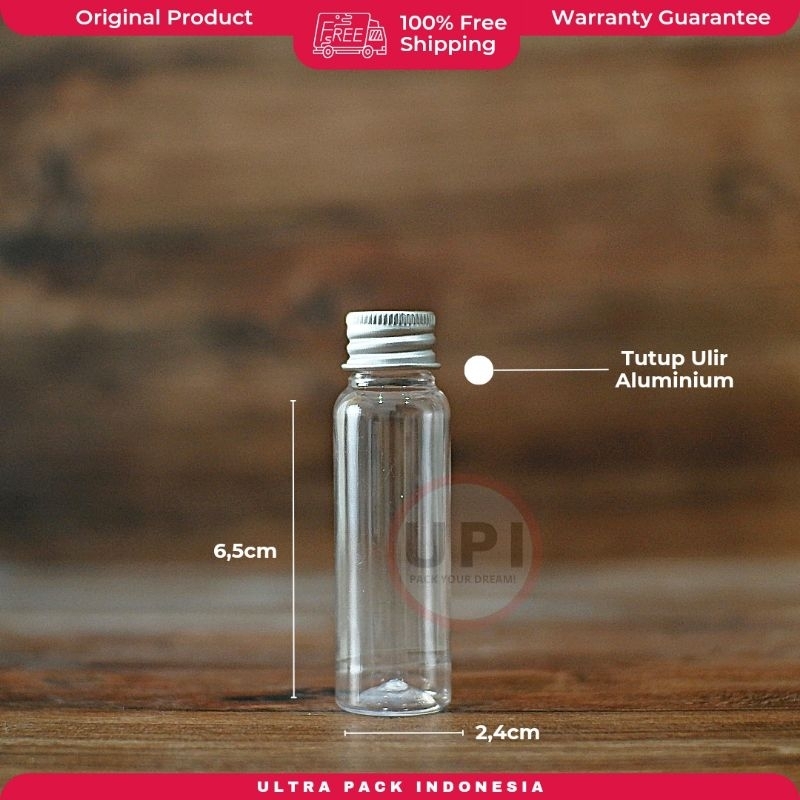 Jual KEMASAN MINUMAN BOTOL FOOD GRADE - PET BR 30ML CLEAR + TUTUP ULIR ALUMINIUM SILVER | Shopee ...