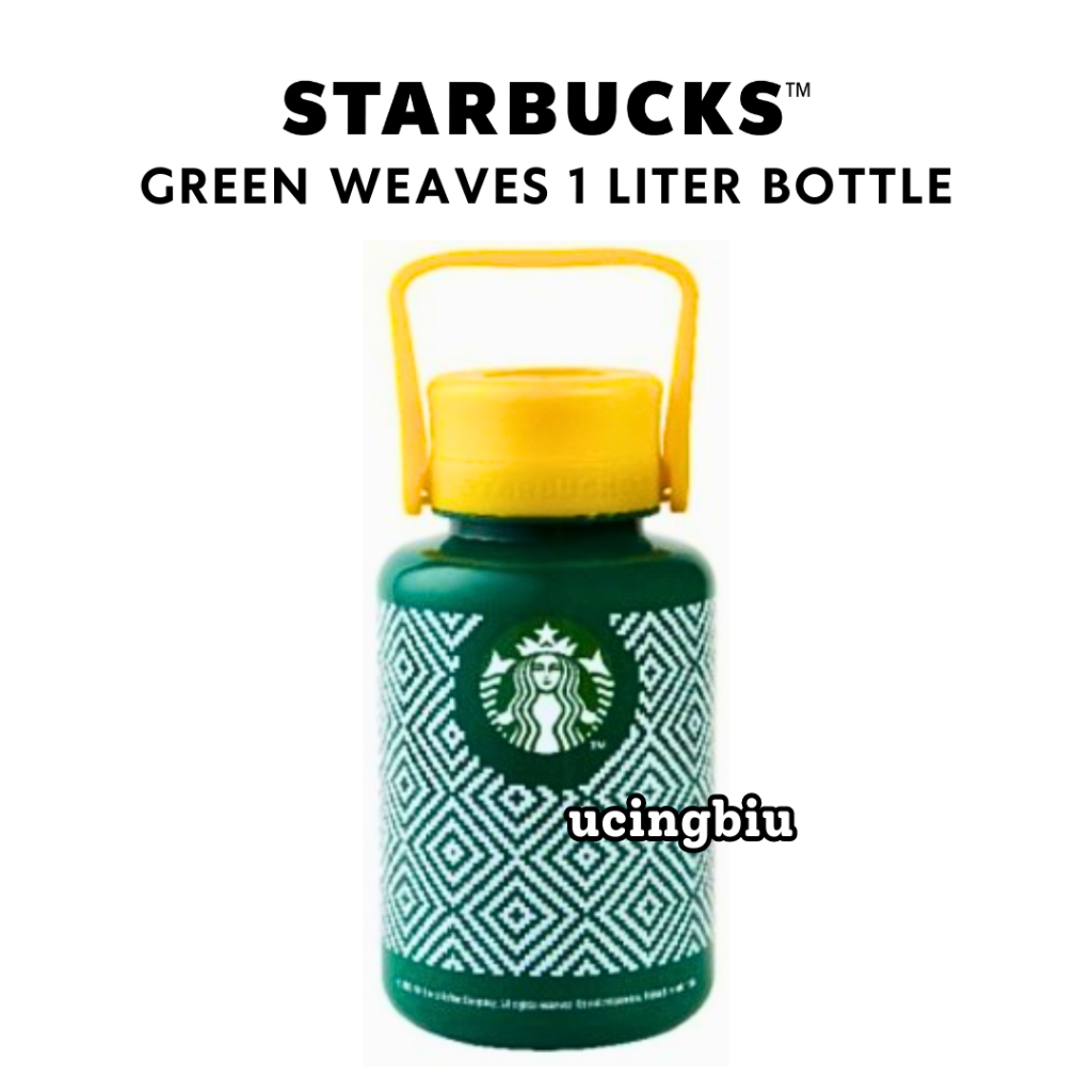 Jual STARBUCKS Green Colorful Ramadan Weave Plastic Reusable Water ...