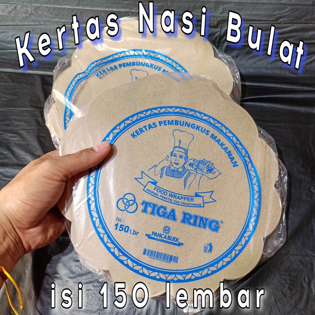 Jual COD- HM- Kertas Nasi Bentuk Bulat/kertas Nasi Bunga || Kertas Nasi Tiga Ring Bunga ...