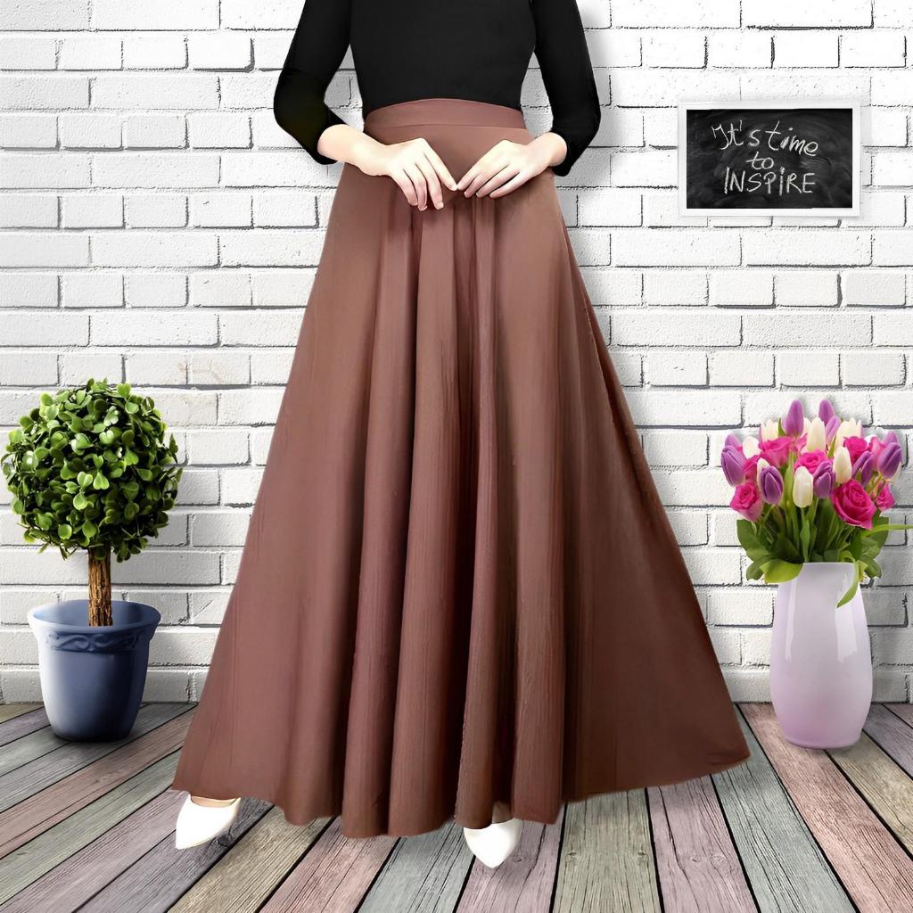 Jual ROK JERSEY SPANDEX MAYUNG PREMIUM JUMBO / UMBRELLA SKIRT HIGH ...