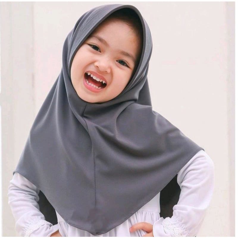 Jual Jilbab Bergo AZAHRA Instan Spandek buat sekolah Anak 4-10thn ...