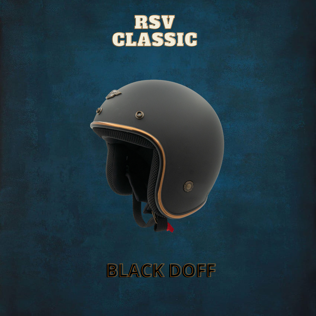 Jual HELM RSV CLASSIC BLACK DOFF / HELM CLASSIC / HELM RSV | Shopee ...