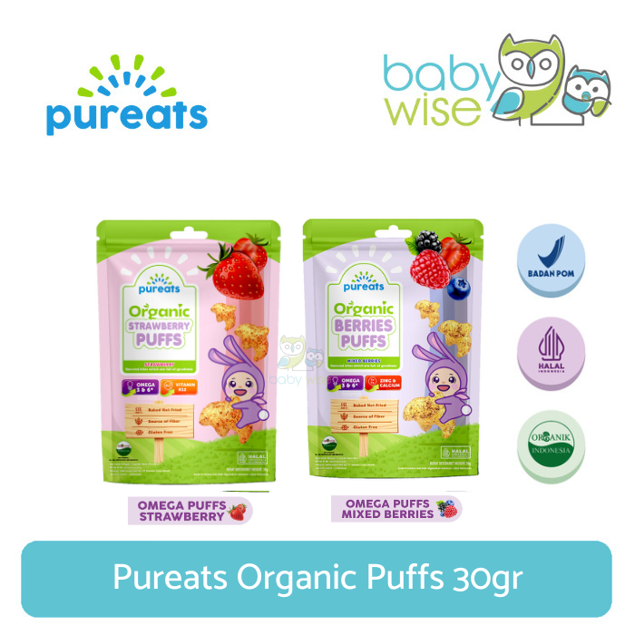 Jual Pureats Organic Puffs 30gr - Snack Buah Anak Bayi | Shopee Indonesia