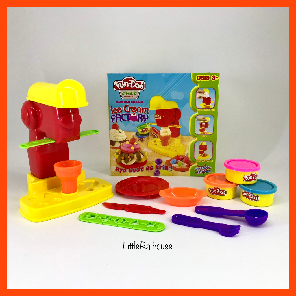 Jual Littlera : Mainan Play Doh Ice Cream Factory | Mainan Es Krim ...