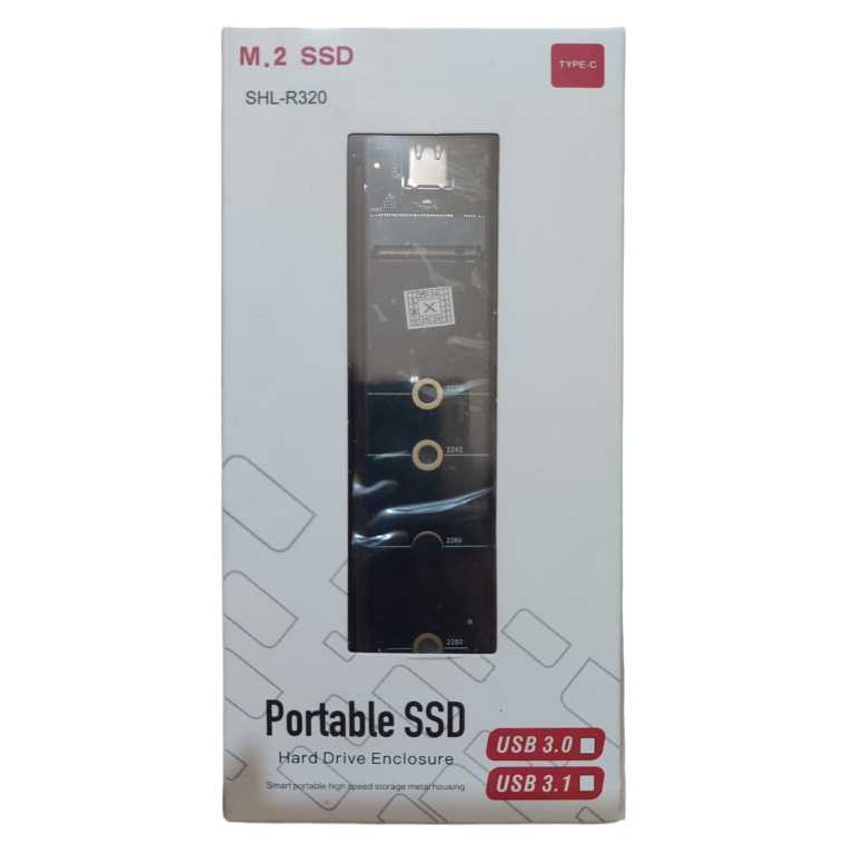 Jual Portable SSD Enclosure Type C to NVME M5 SHL R320 | Shopee Indonesia