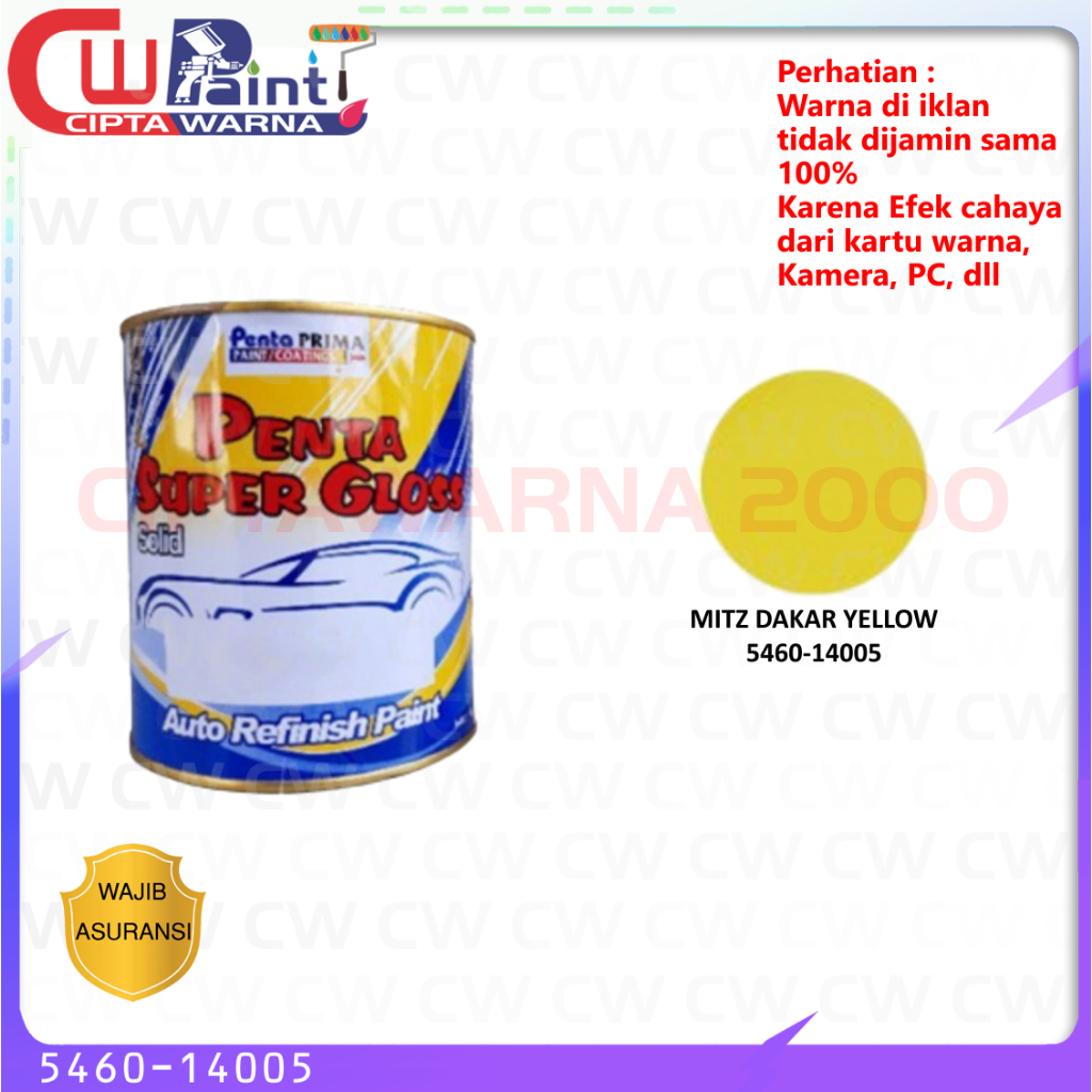 Jual Cat Penta Super Gloss Solid Warna Mitz Dakar Yellow 5460-14005 ...