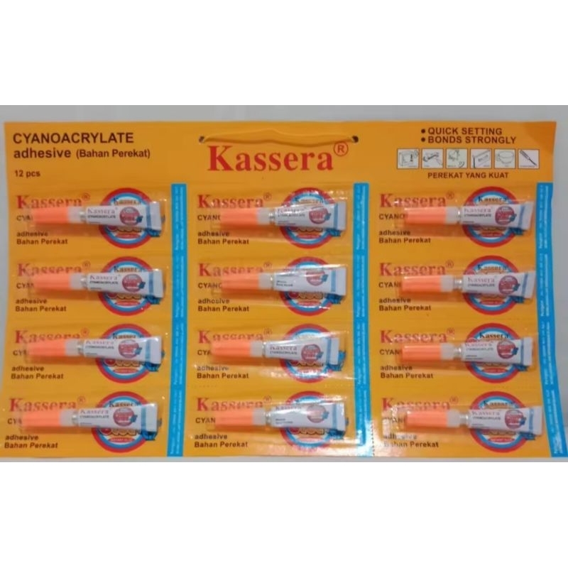 Jual LEM POWER GLUE KASSERA (1 lembar isi 12pcs) | Shopee Indonesia