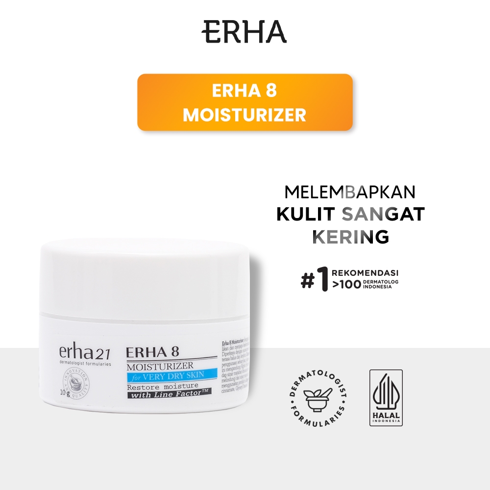 Jual ERHA 8 Face Moisturizer 10g - Pelembab Wajah Kulit Kering | Shopee ...
