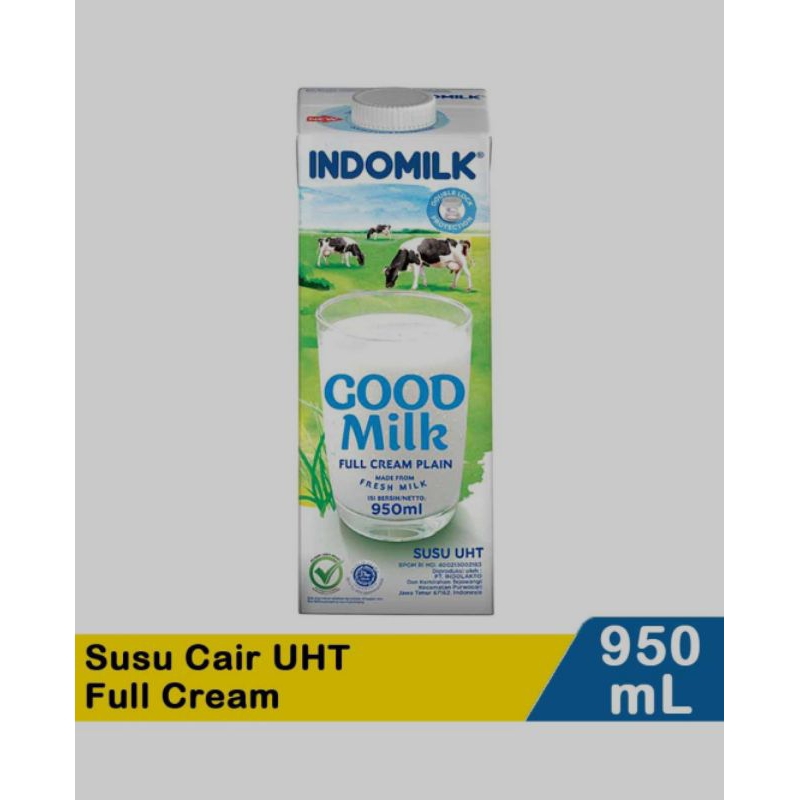 Jual INDOMILK SUSU CAIR UHT 950ml | Shopee Indonesia